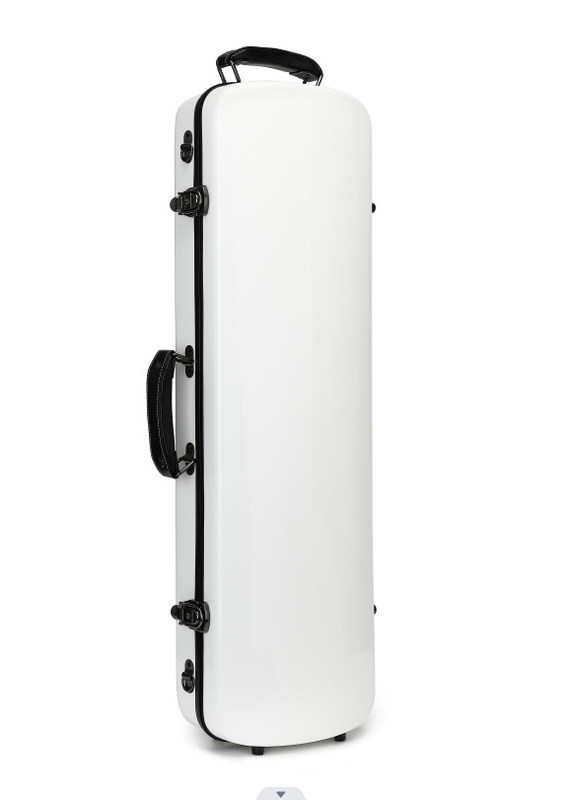 Full Size 4/4 Fiberglass Exterior White Violin Case 2 Triple Chrome ...
